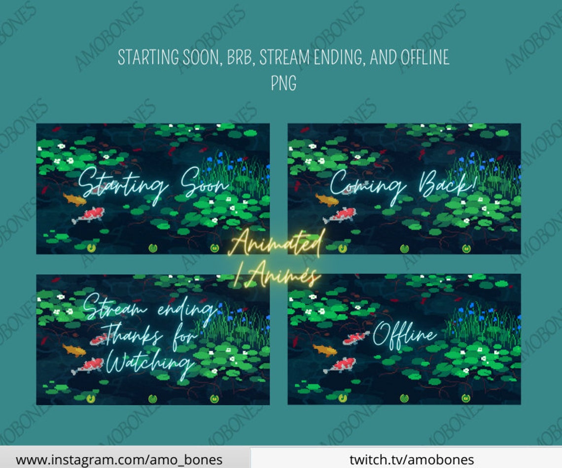 Animated Carp Koi Stream Overlay/pack - Animated Carp Koi Overlay ...