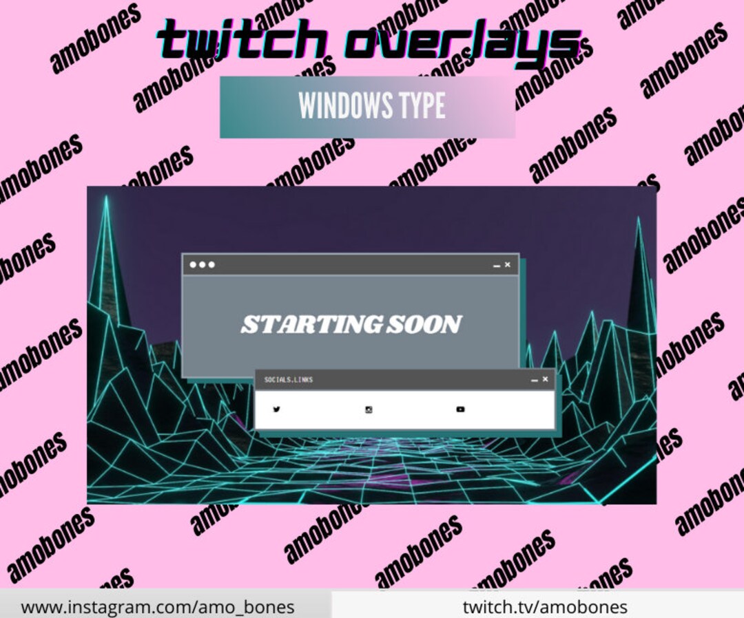 Windows Stream Overlay/pack - Webcam Overlay - Chat Box - Stream Scene ...