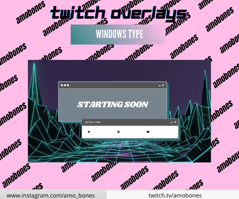 Windows Stream Overlay/pack - Webcam Overlay - Chat Box - Stream Scene ...