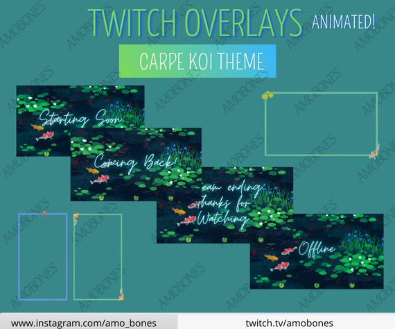 Animated Carp Koi Stream Overlay/pack Overlay Carpe Koi - Etsy