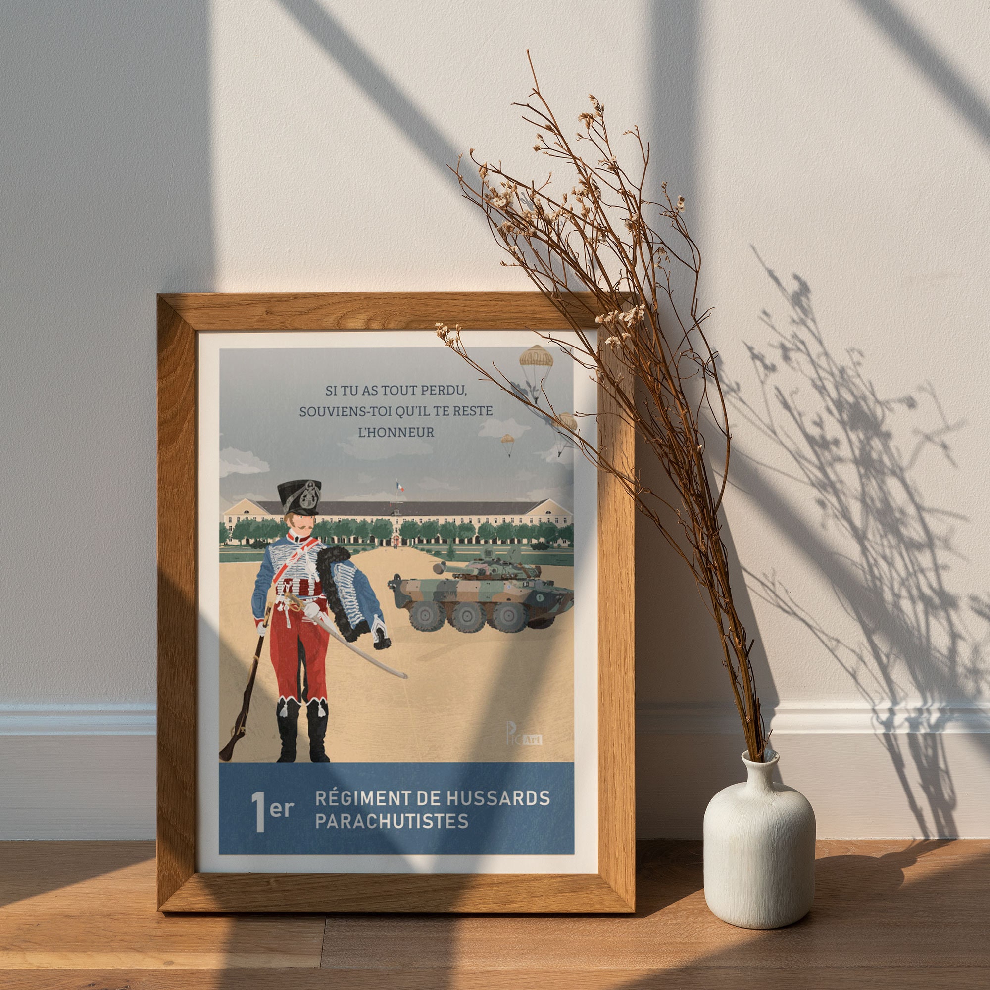 Poster of the 1st Parachute Hussar Regiment Army Tarbes 21st Century ...