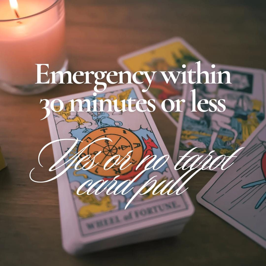 Emergency Yes or No Tarot Card - Etsy
