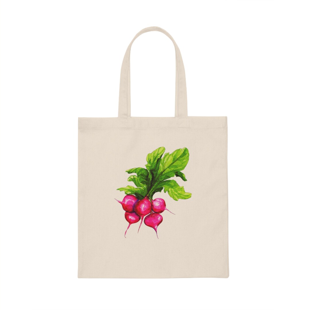 Radish Canvas Tote Bag for Women, Vegetable Tote Bag, Grocery Store ...