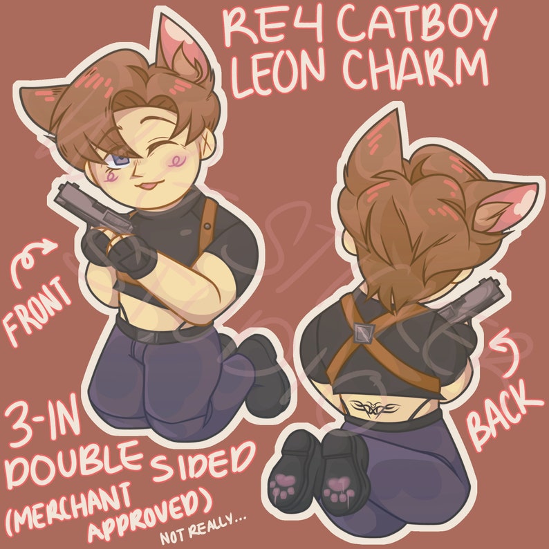 Catboy Leon Acrylic Epoxy Charm - Etsy