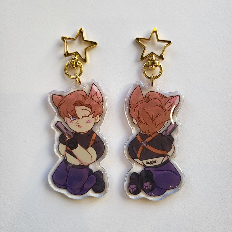 Catboy Leon Acrylic Epoxy Charm - Etsy