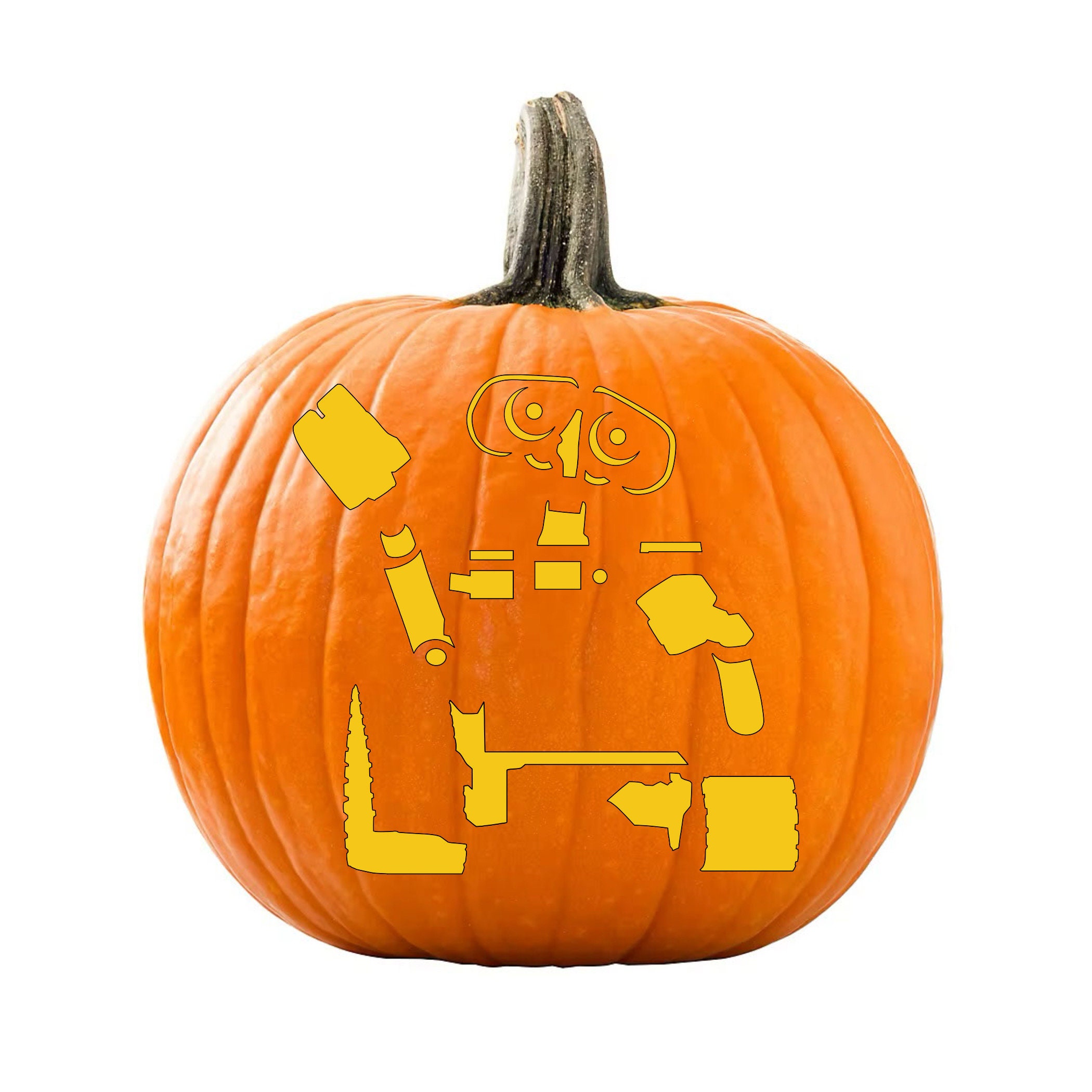 Pumpkin Stencil Robot - Etsy