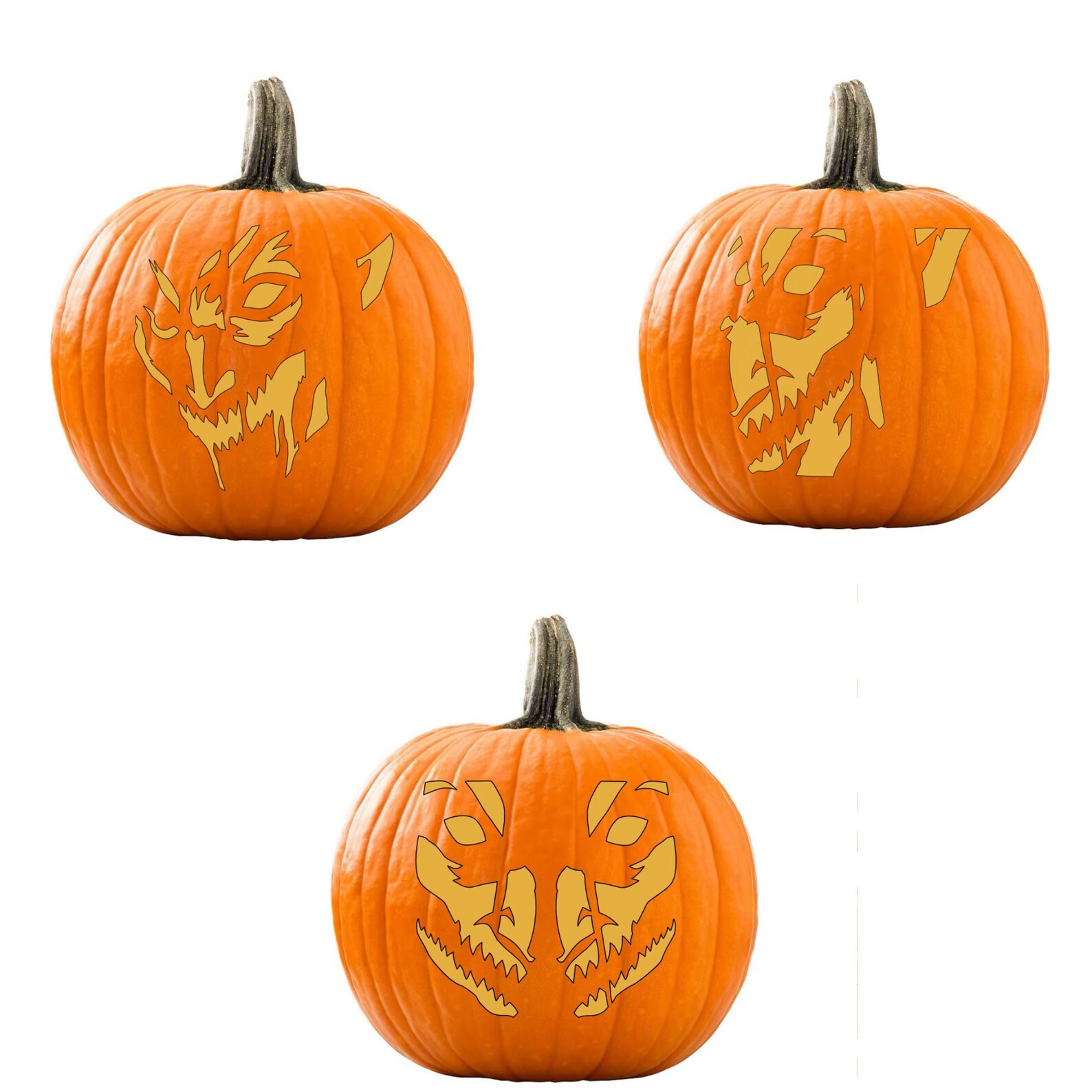 Pumpkin Stencils of Titan Form Eren - Etsy
