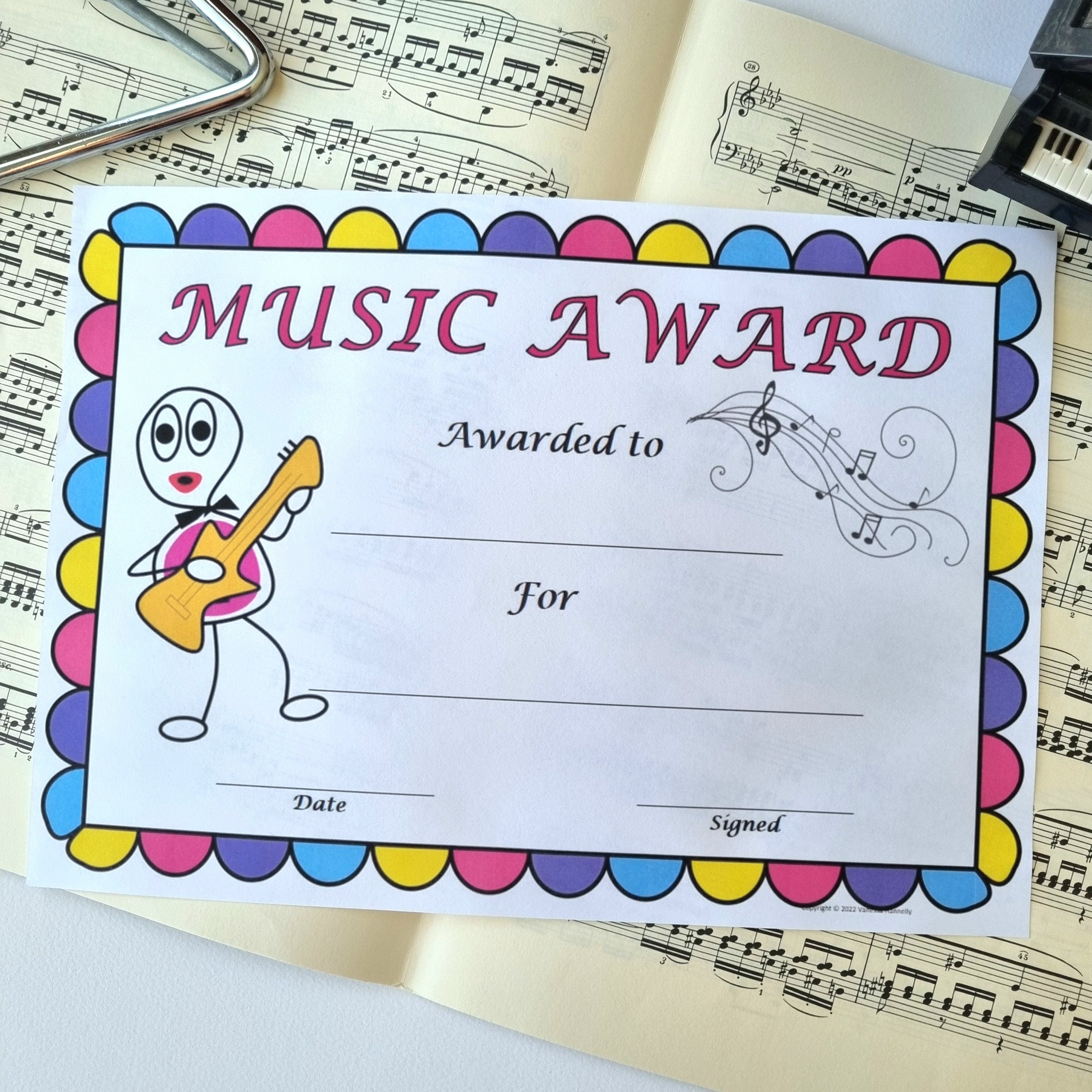 Music End of Year Certificates - Etsy Australia