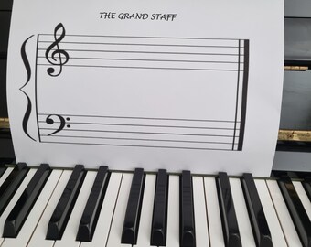 Printable Blank Music Sheets - Grand Staff Big - Manuscript Paper ...