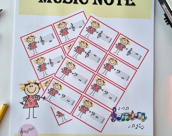 Music Note & Rest Value Flashcards | American and British Note Names ...