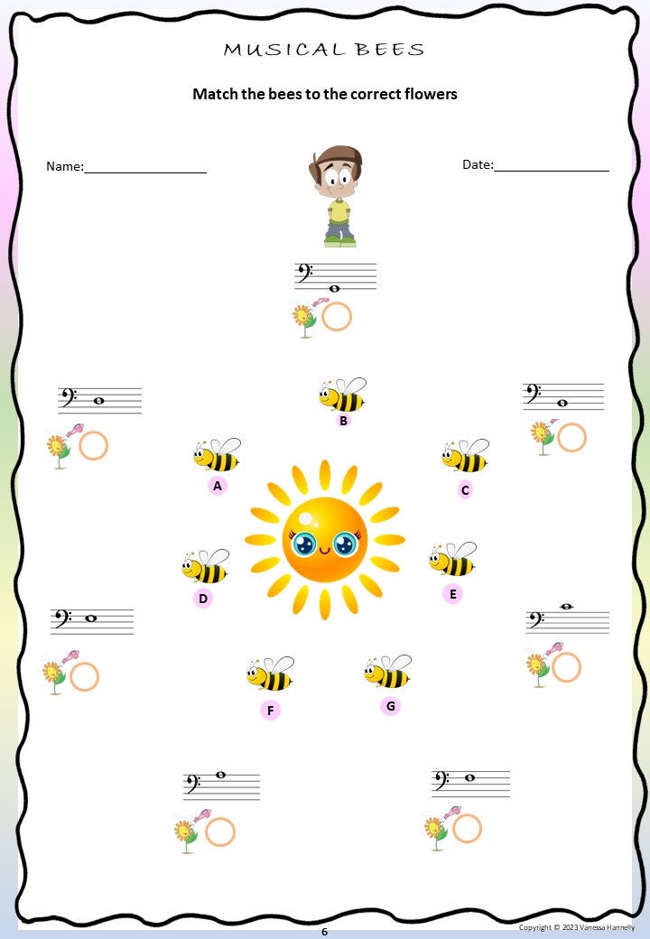 The Grand Staff Worksheets Bass Clef - Etsy