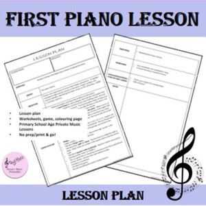 Lesson Plan for Beginner Piano Students, First Lesson - Etsy Australia