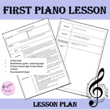 Lesson Plan for Beginner Piano Students, First Lesson - Etsy Australia
