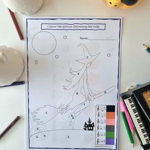 Halloween Music Worksheets - Etsy