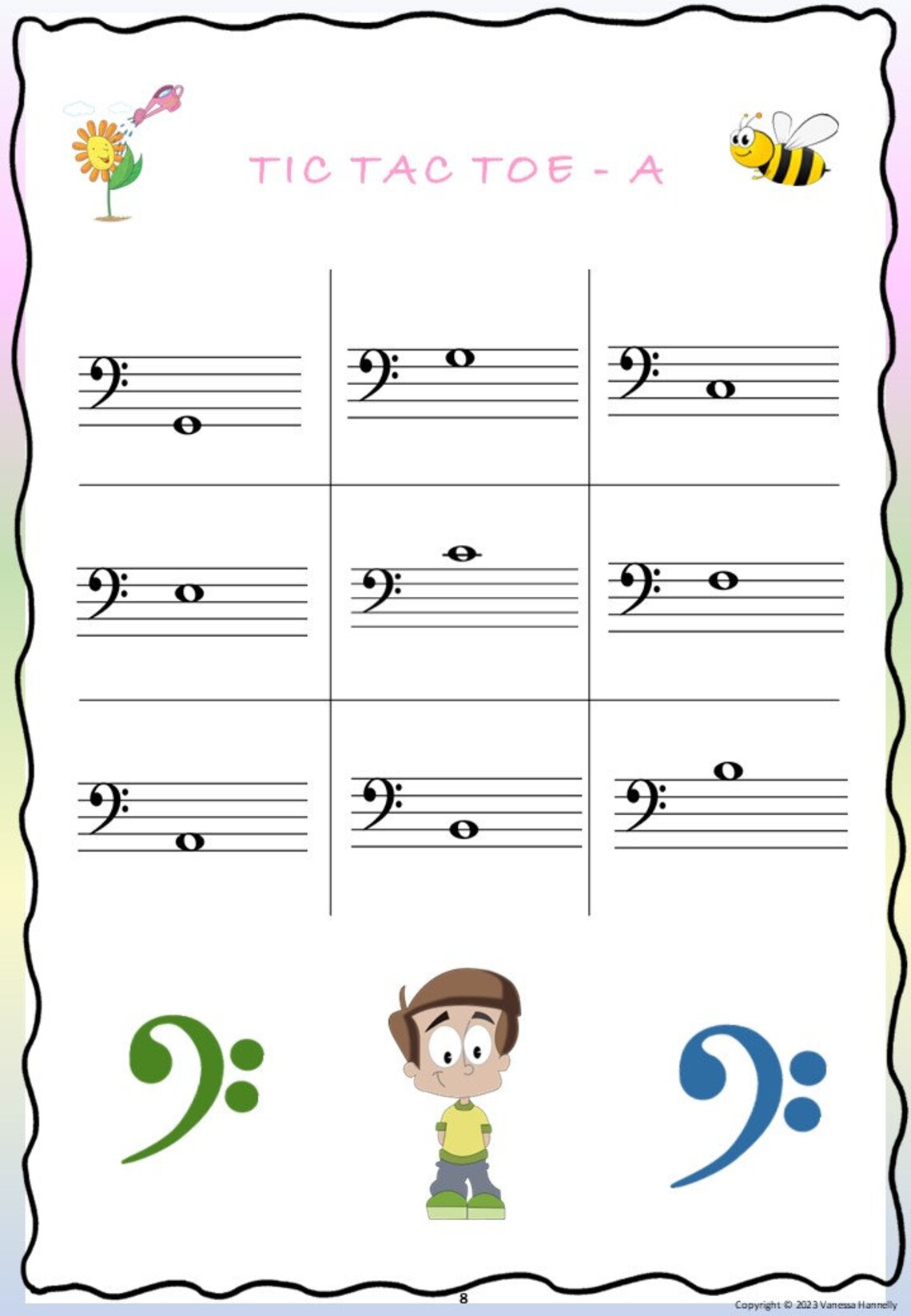 The Grand Staff Worksheets Bass Clef - Etsy