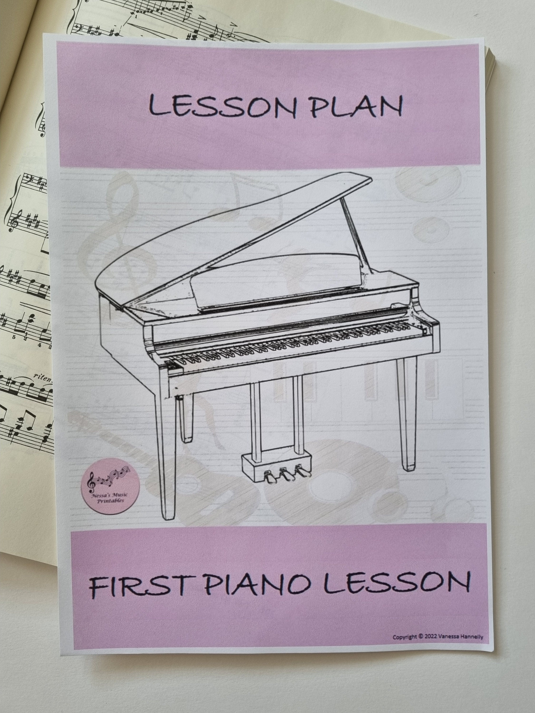 Lesson Plan for Beginner Piano Students, First Lesson - Etsy Australia