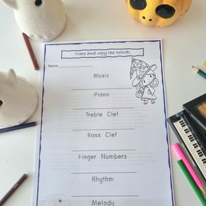 Halloween Music Worksheets - Etsy