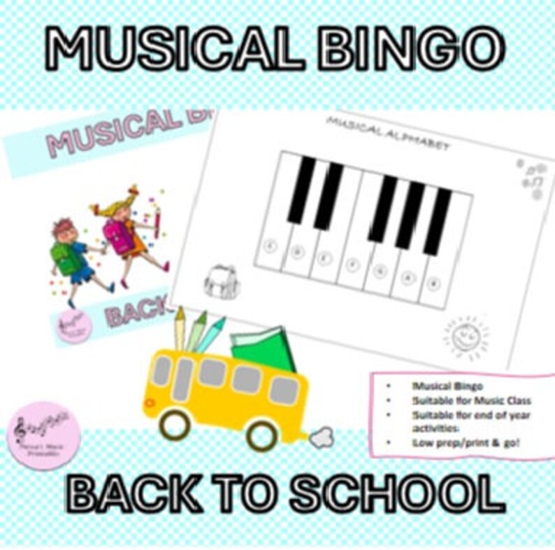 Back to School Musical Bingo - Etsy
