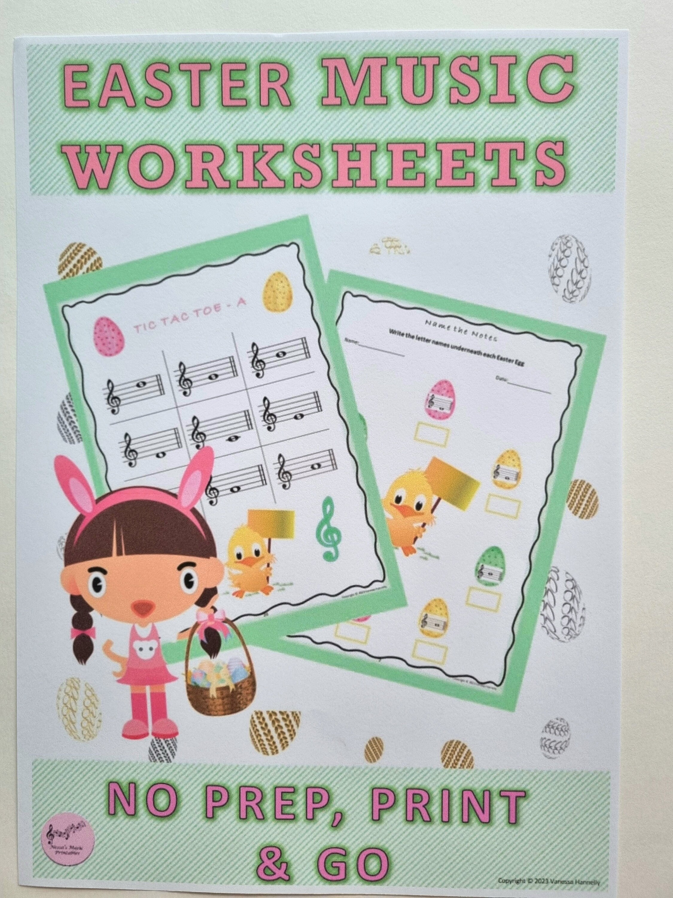 Easter Music Worksheets - Etsy