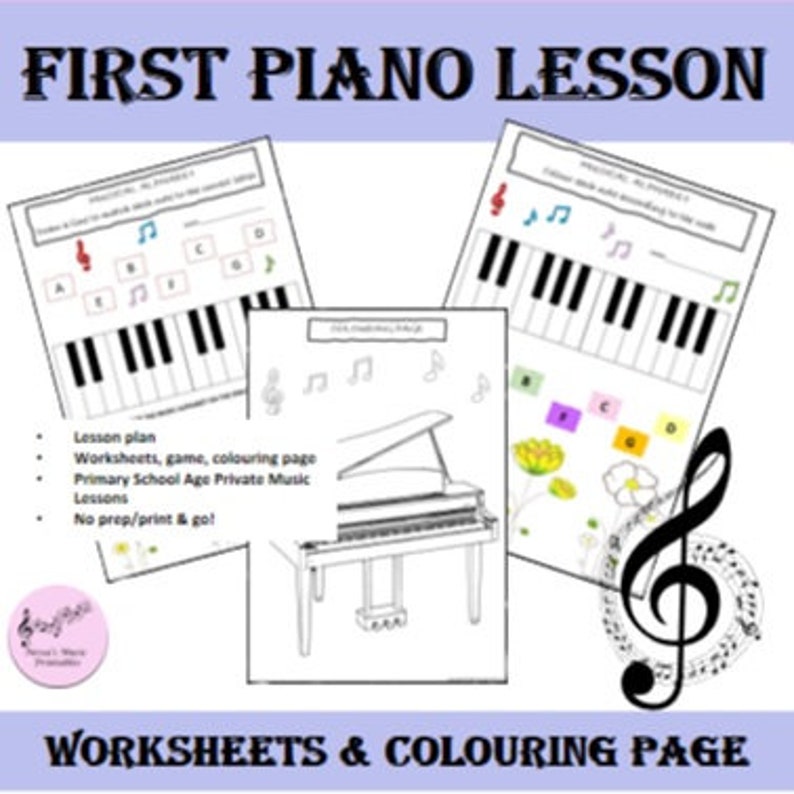 Lesson Plan for Beginner Piano Students, First Lesson - Etsy Australia