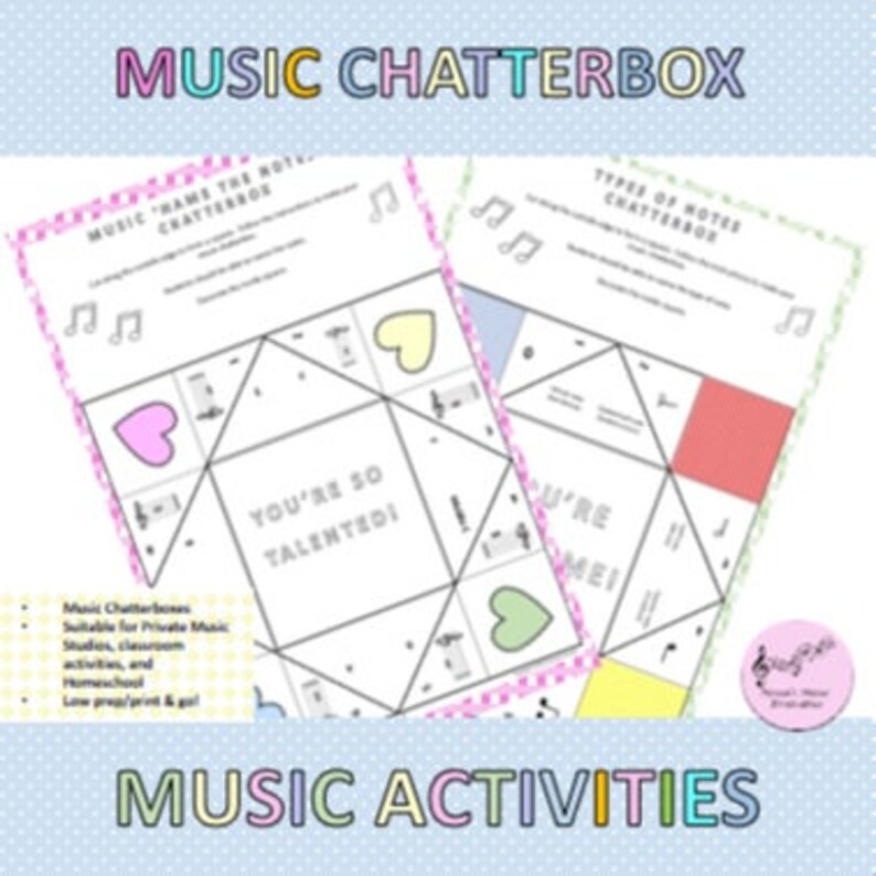 Music Chatterbox Activities - Etsy