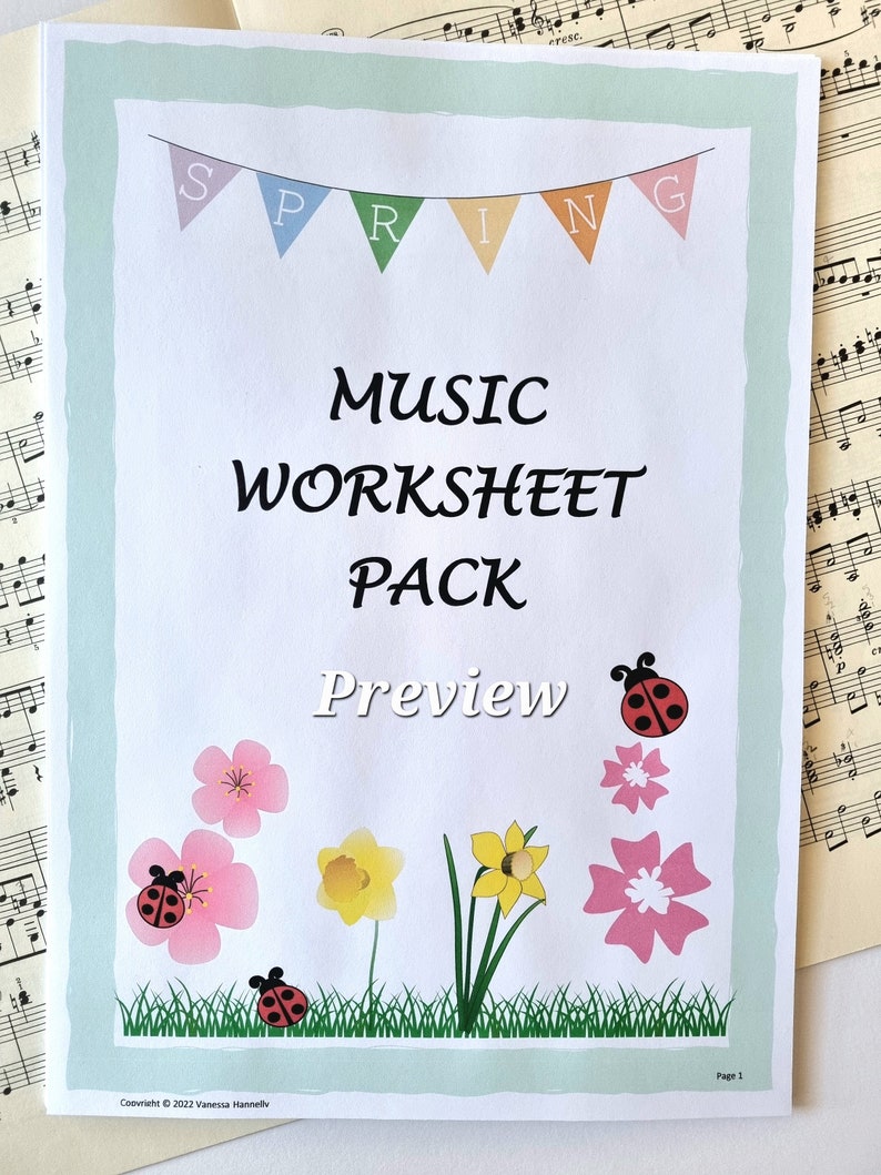 Music Worksheets - Etsy