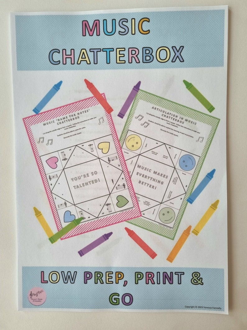 Music Chatterbox Activities - Etsy