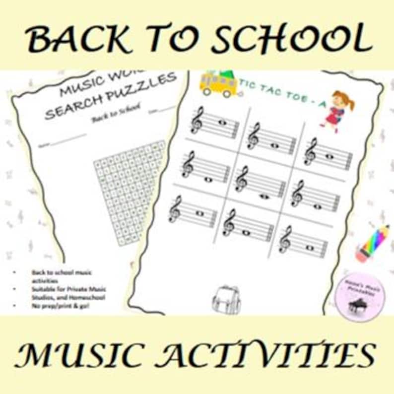 Back to School Music Activities - Etsy
