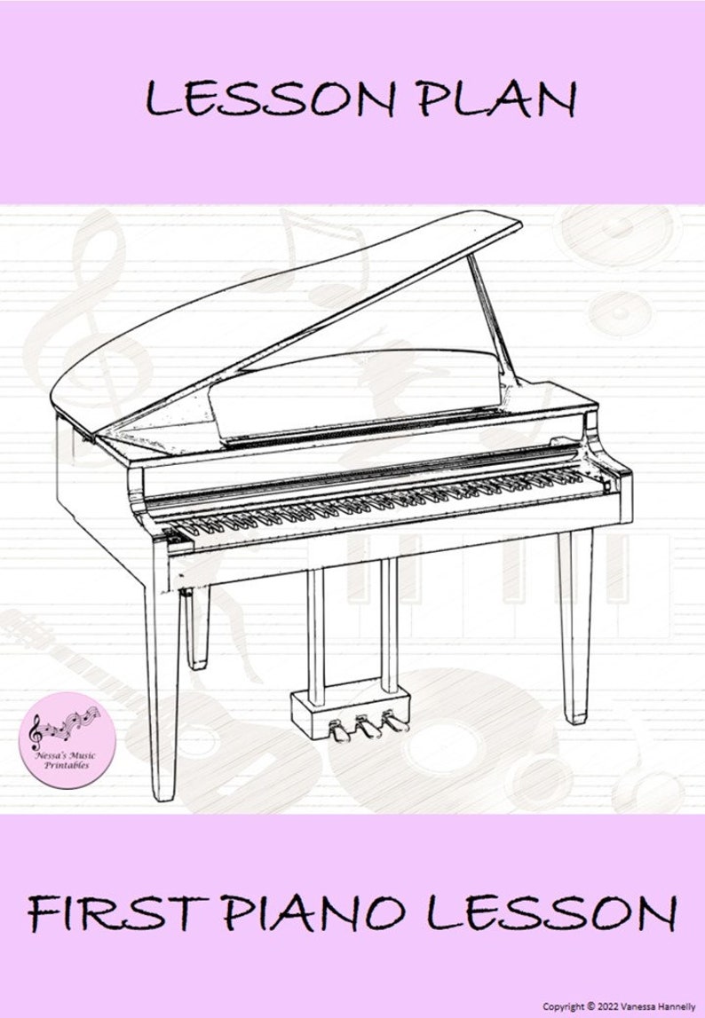 Lesson Plan for Beginner Piano Students, First Lesson - Etsy