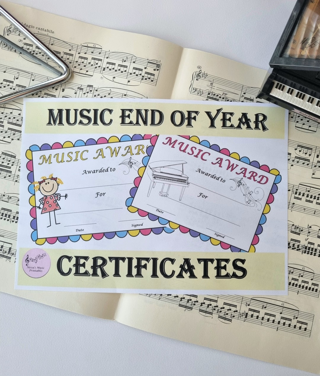 Music End of Year Certificates - Etsy