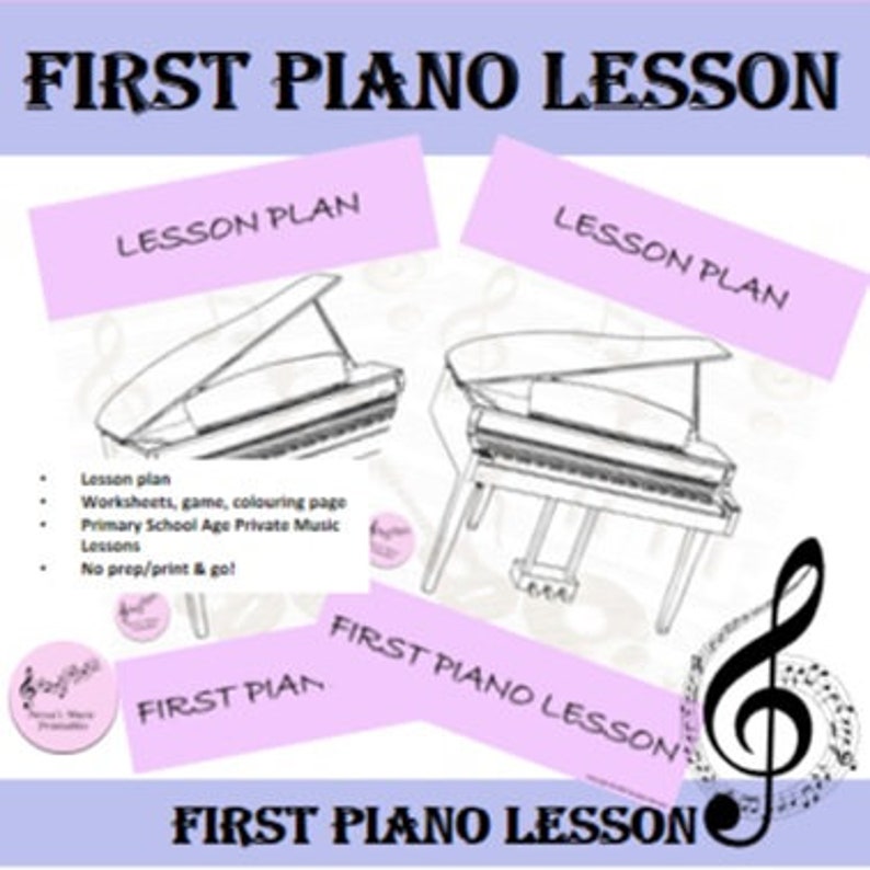 Lesson Plan for Beginner Piano Students, First Lesson - Etsy Australia
