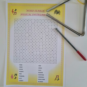 Musical Word Search Puzzle - Etsy