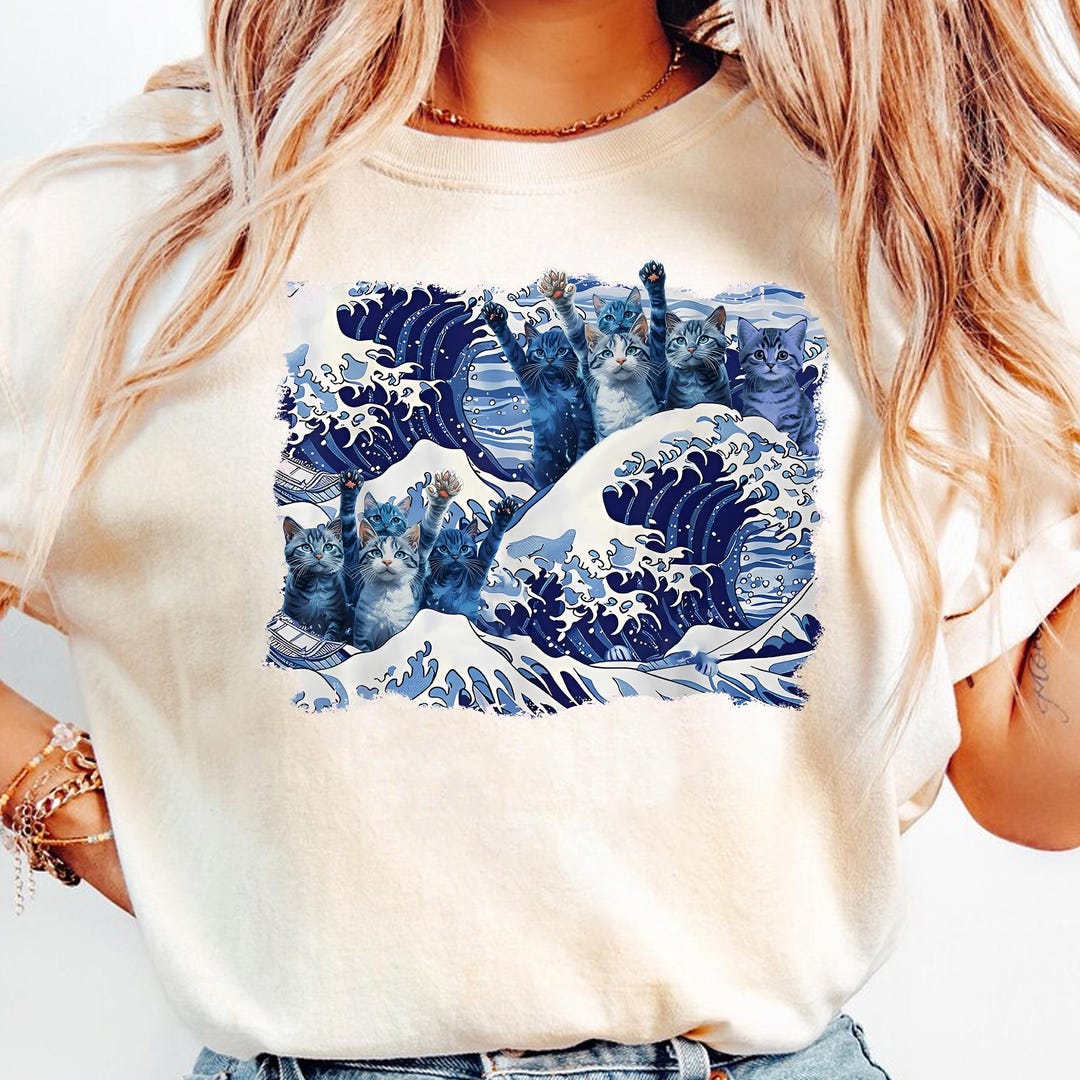 Blue Cats Wave for Kamala Png, Funny Childless Cat Lady Png, Kamala Cat ...