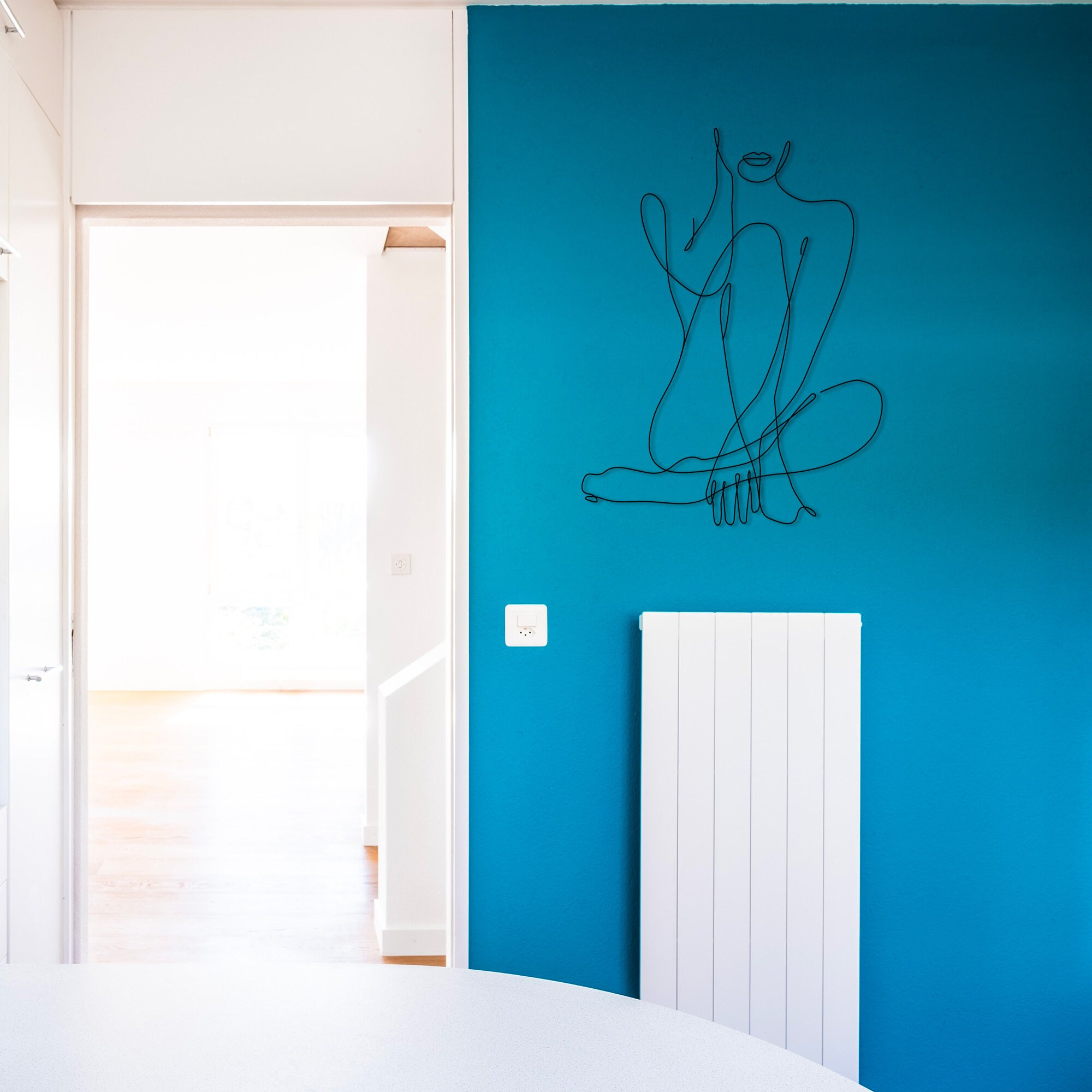 Woman Line Art, Single Line Female, Body Positive Wall Art, Minimalist ...