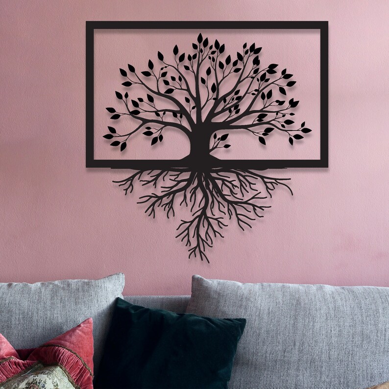 Metal Tree Root Wall Art Tree Sign Metal Wall Decor Metal - Etsy