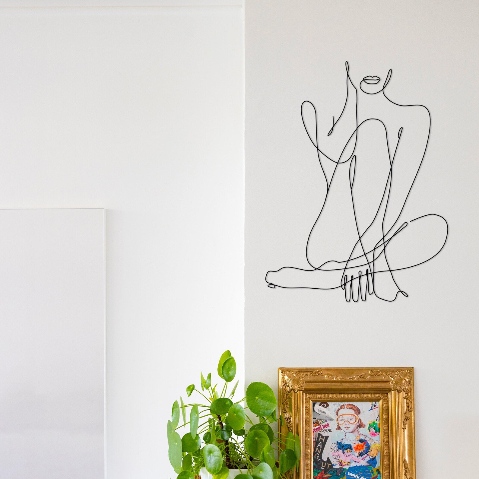 Woman Line Art, Single Line Female, Body Positive Wall Art, Minimalist ...