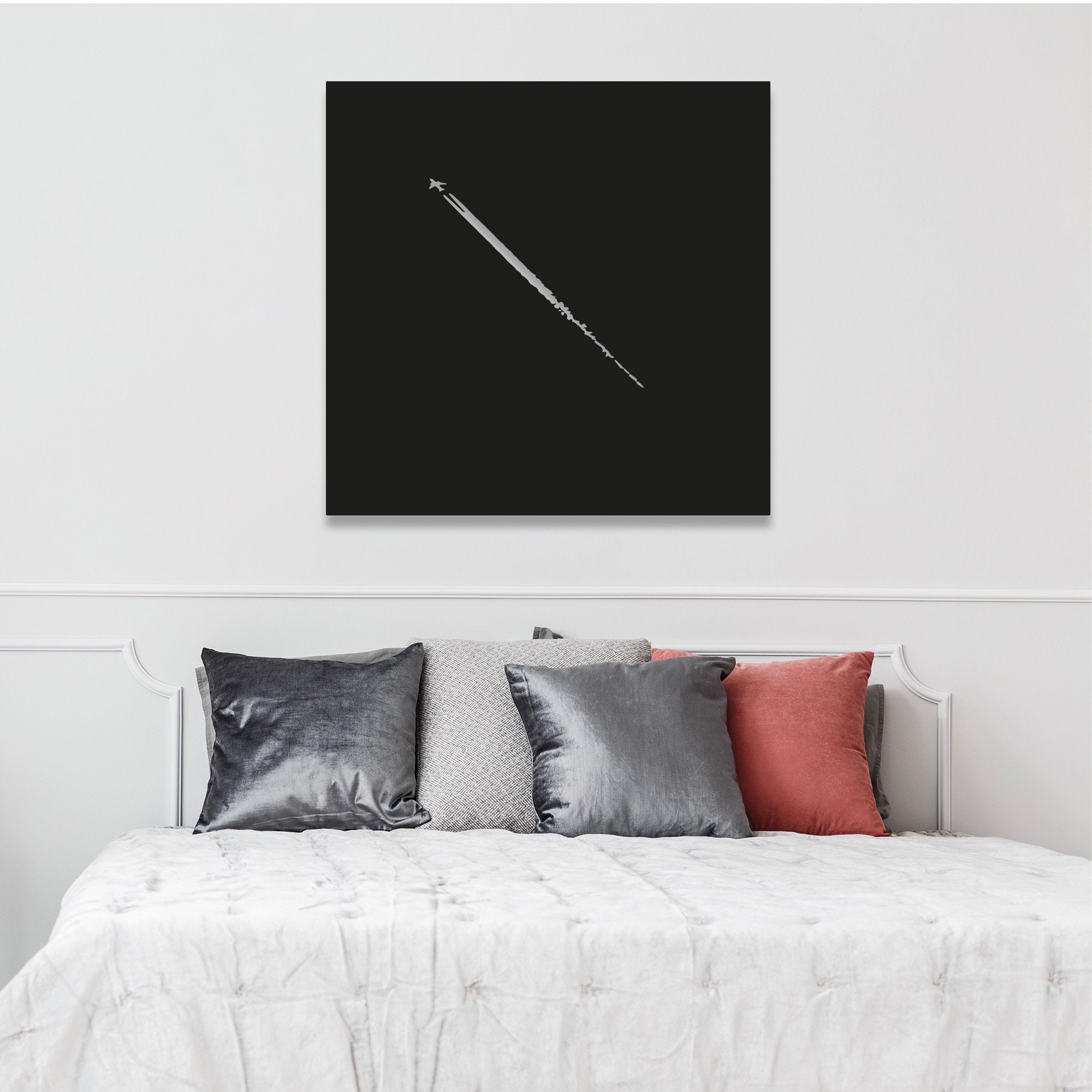 Aircraft Design Metal Wall Art Panel, Airplane, Minimalist Wall Decor ...