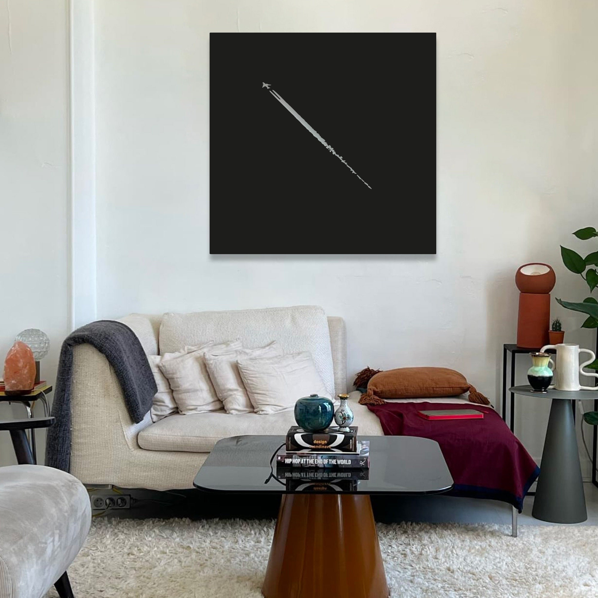 Aircraft Design Metal Wall Art Panel, Airplane, Minimalist Wall Decor ...