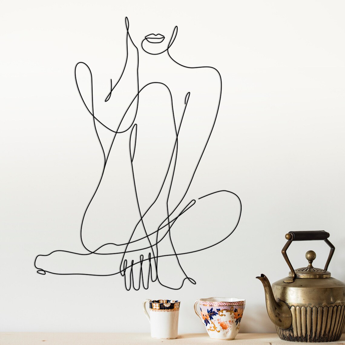 Woman Line Art Single Line Female Body Positive Wall Art - Etsy