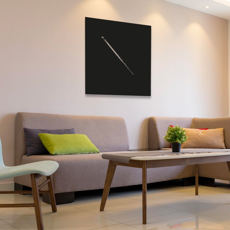 Aircraft Design Metal Wall Art Panel, Airplane, Minimalist Wall Decor ...