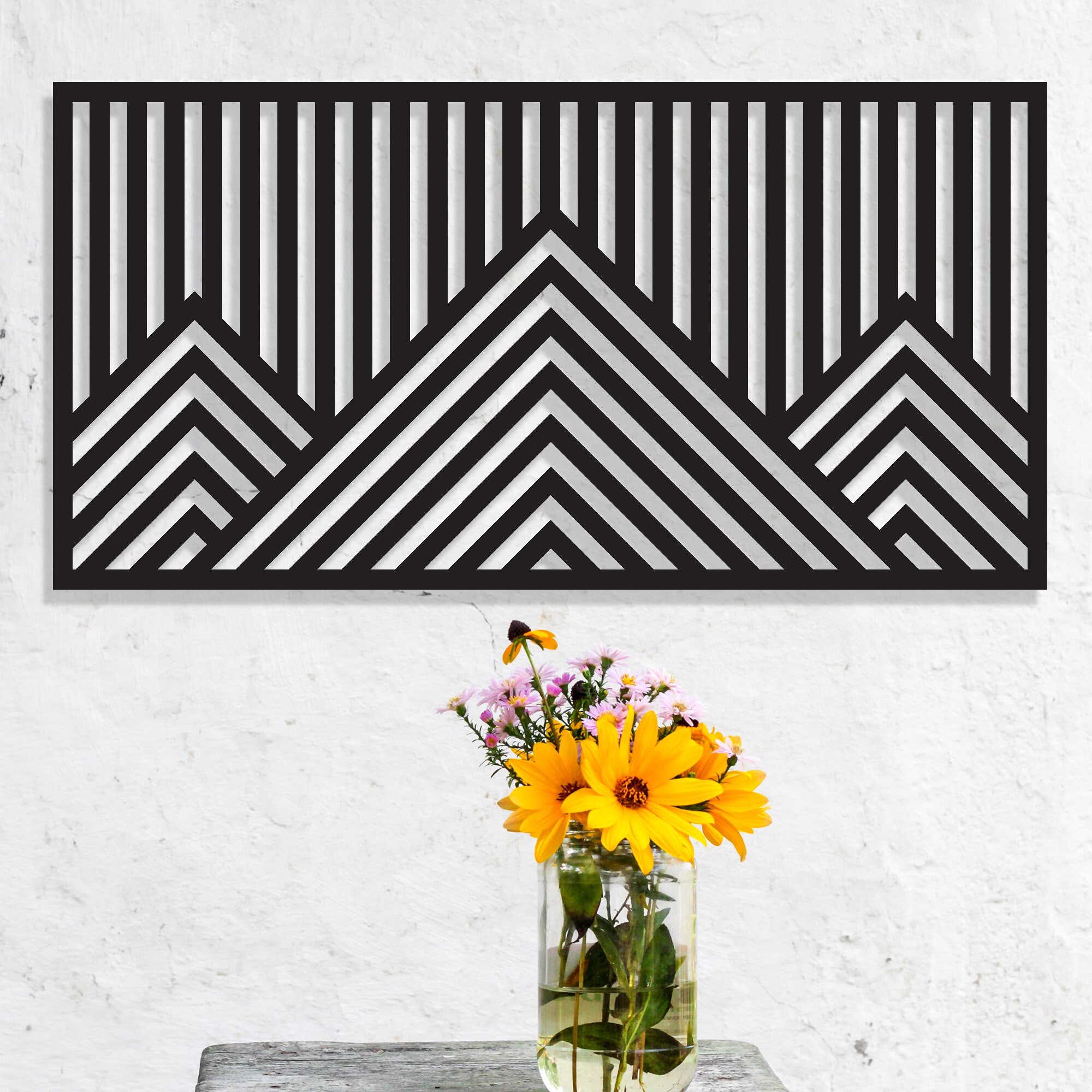Modern Geometric Metal Wall Art Contemporary Geometric Metal - Etsy
