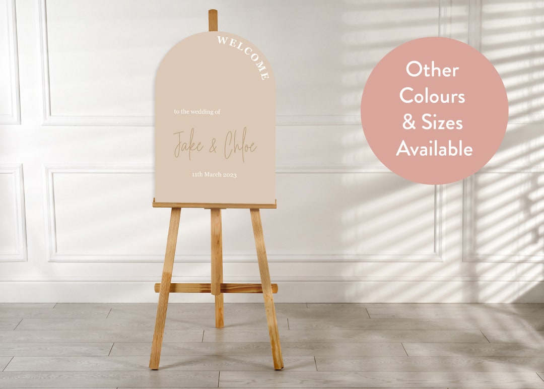 A3 Arched Welcome Board I Wedding Sign I Printed Welcome Sign I A3 I ...