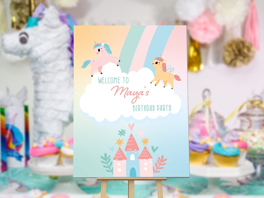 Personalized Unicorn Birthday Board: Foamex or Ecoboard Print - Etsy