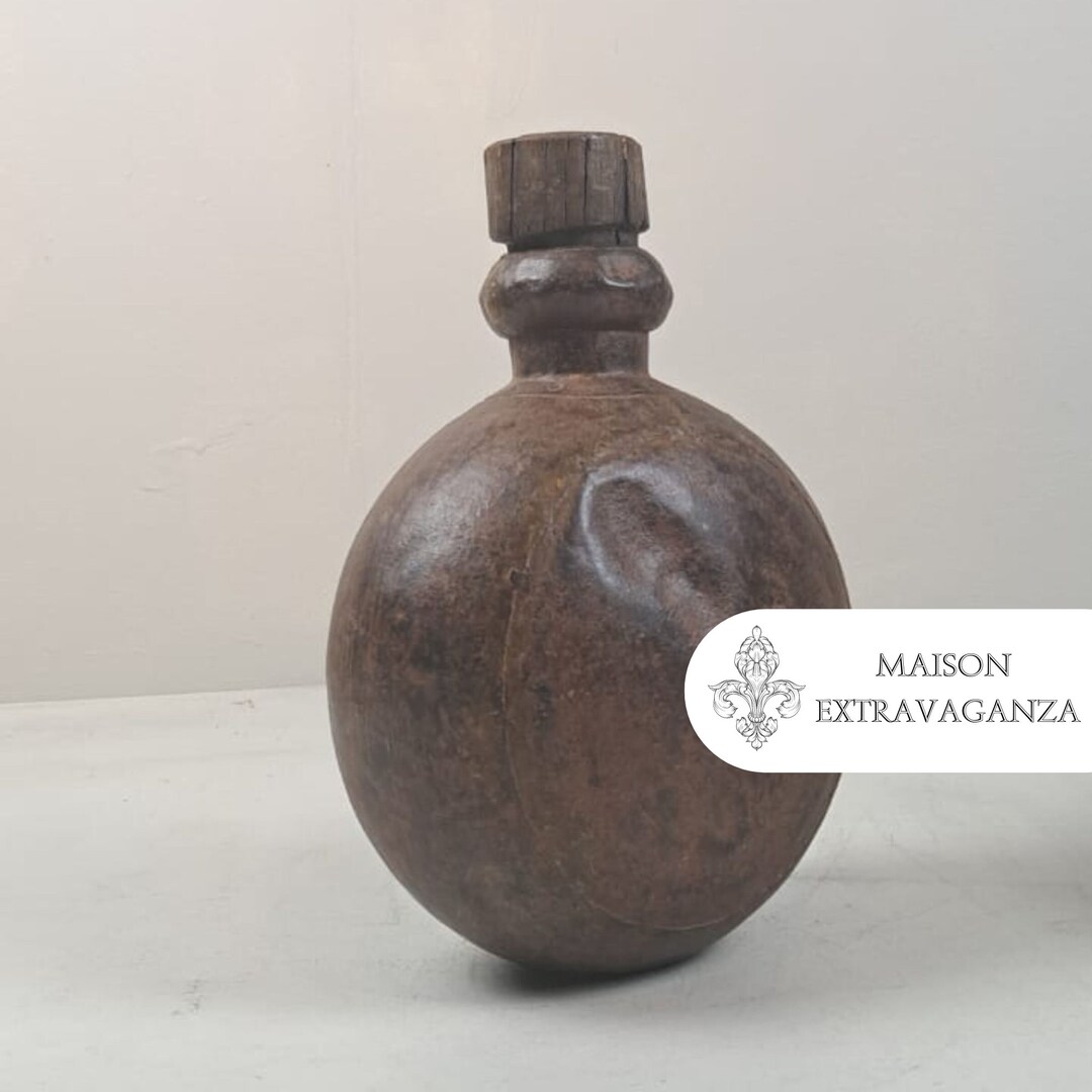 Vintage Indian Oil Bottle, Old Water Bottle, Vintage Metal Bottle ...