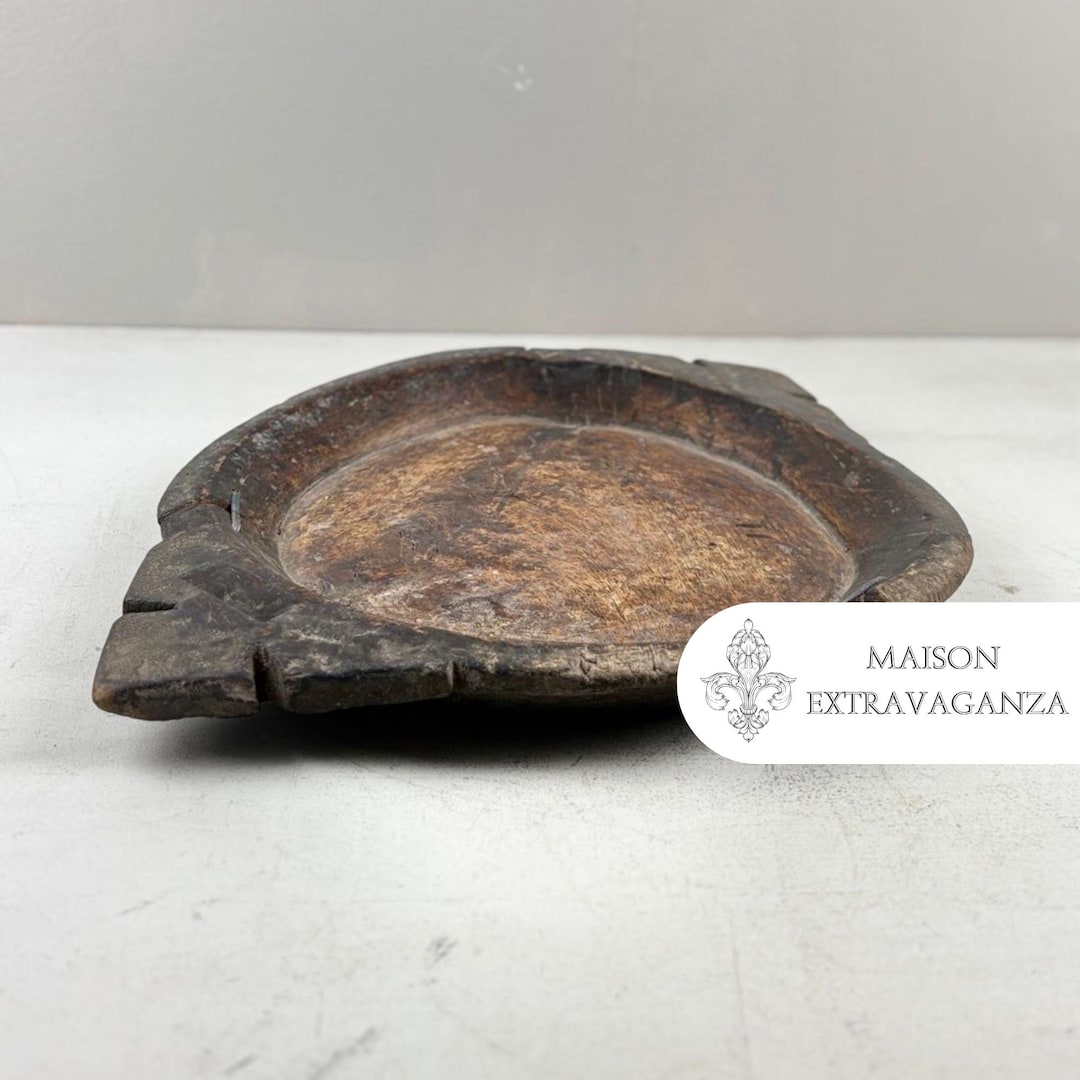 Very Large Vintage Indian Wooden Chapati Parat Dish Tray Board, Indian ...