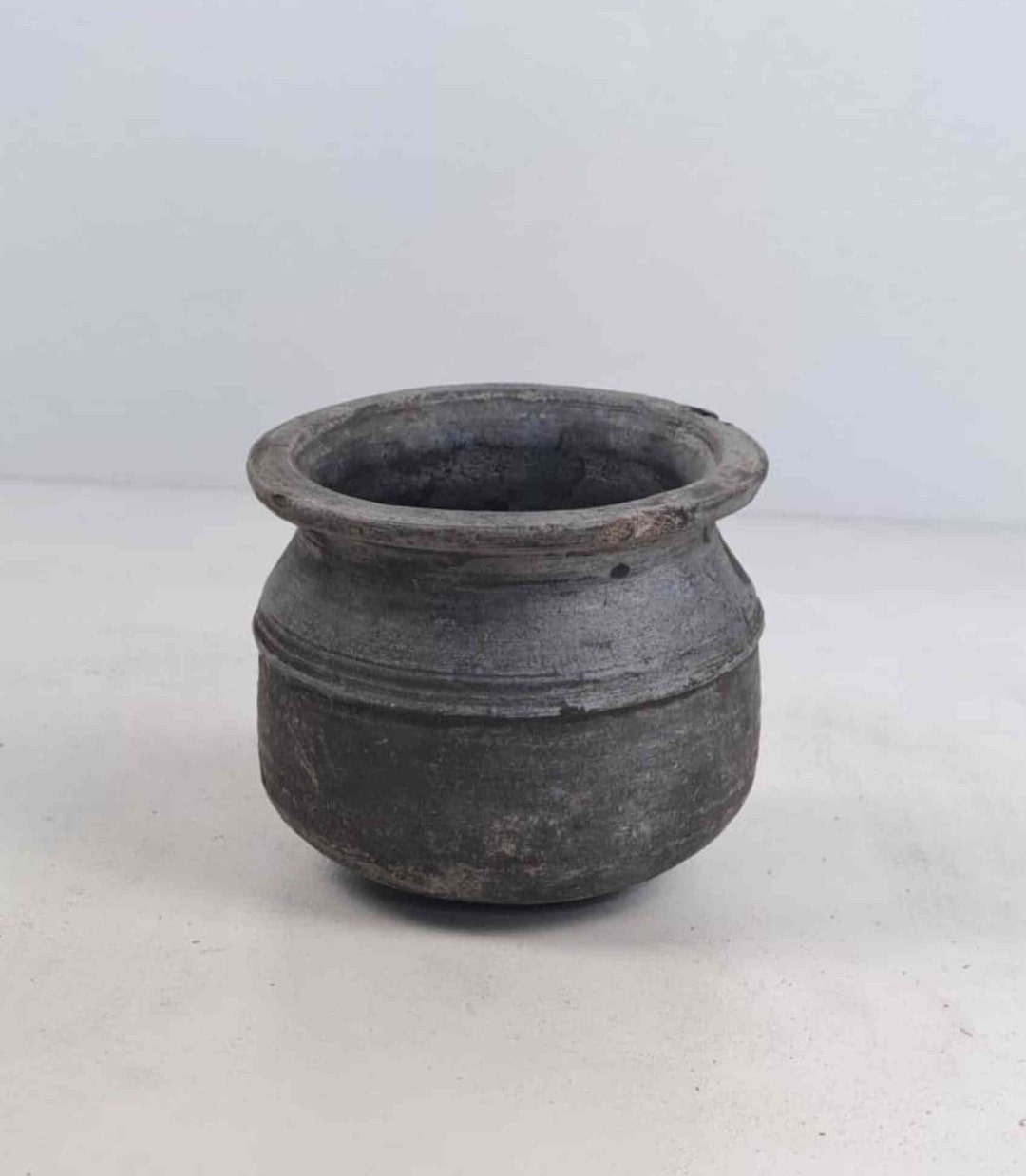 Vintage Clay Pot , Clay Vessel, Rustic and Primitive, Stone Pot With ...