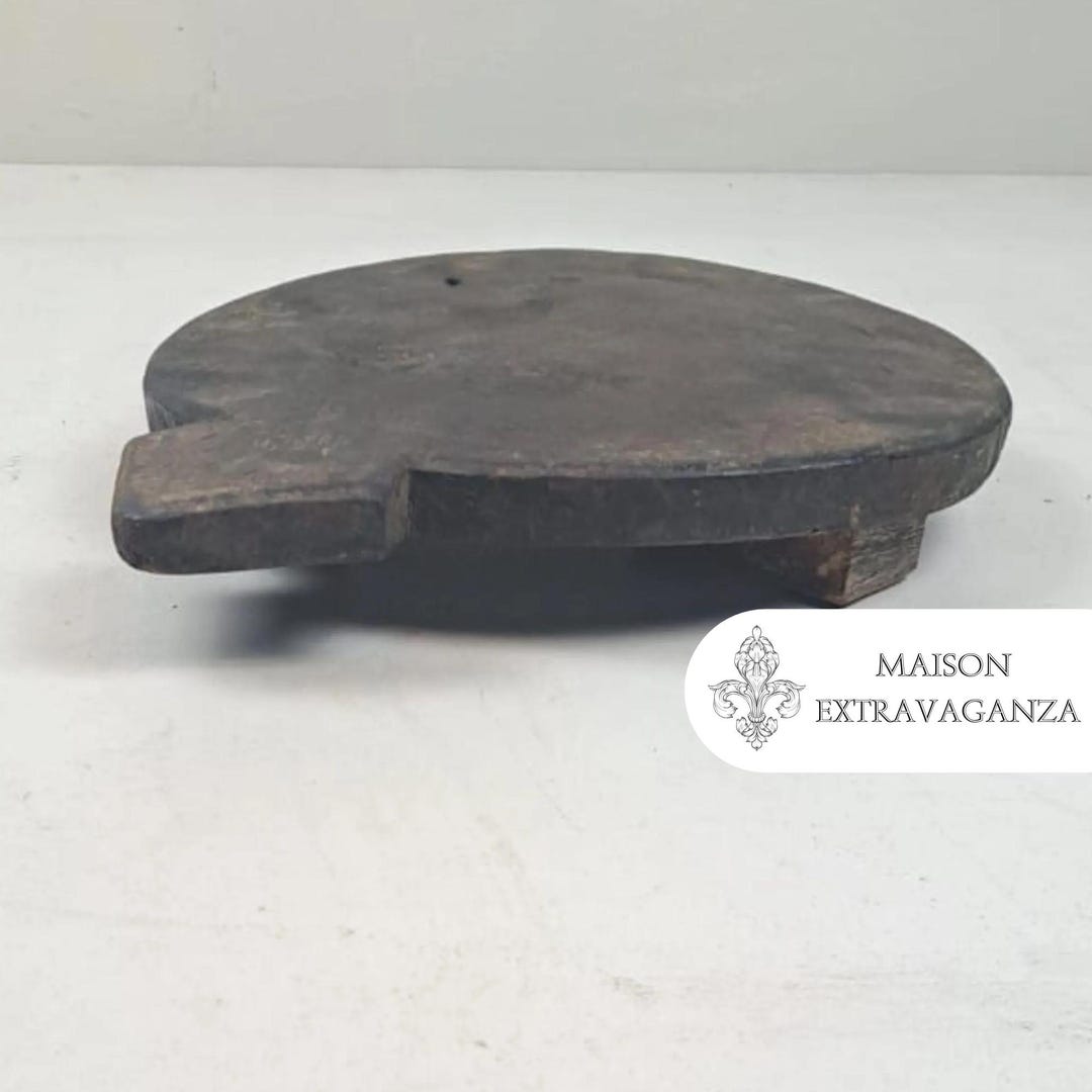 Vintage Wooden Chapati Board, Roti Board, Vintage Wooden Tray, Indian ...