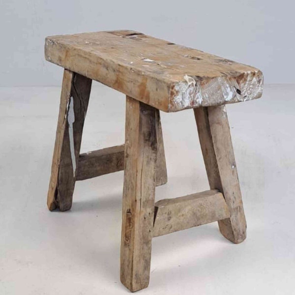 Old Wooden Stool - Etsy