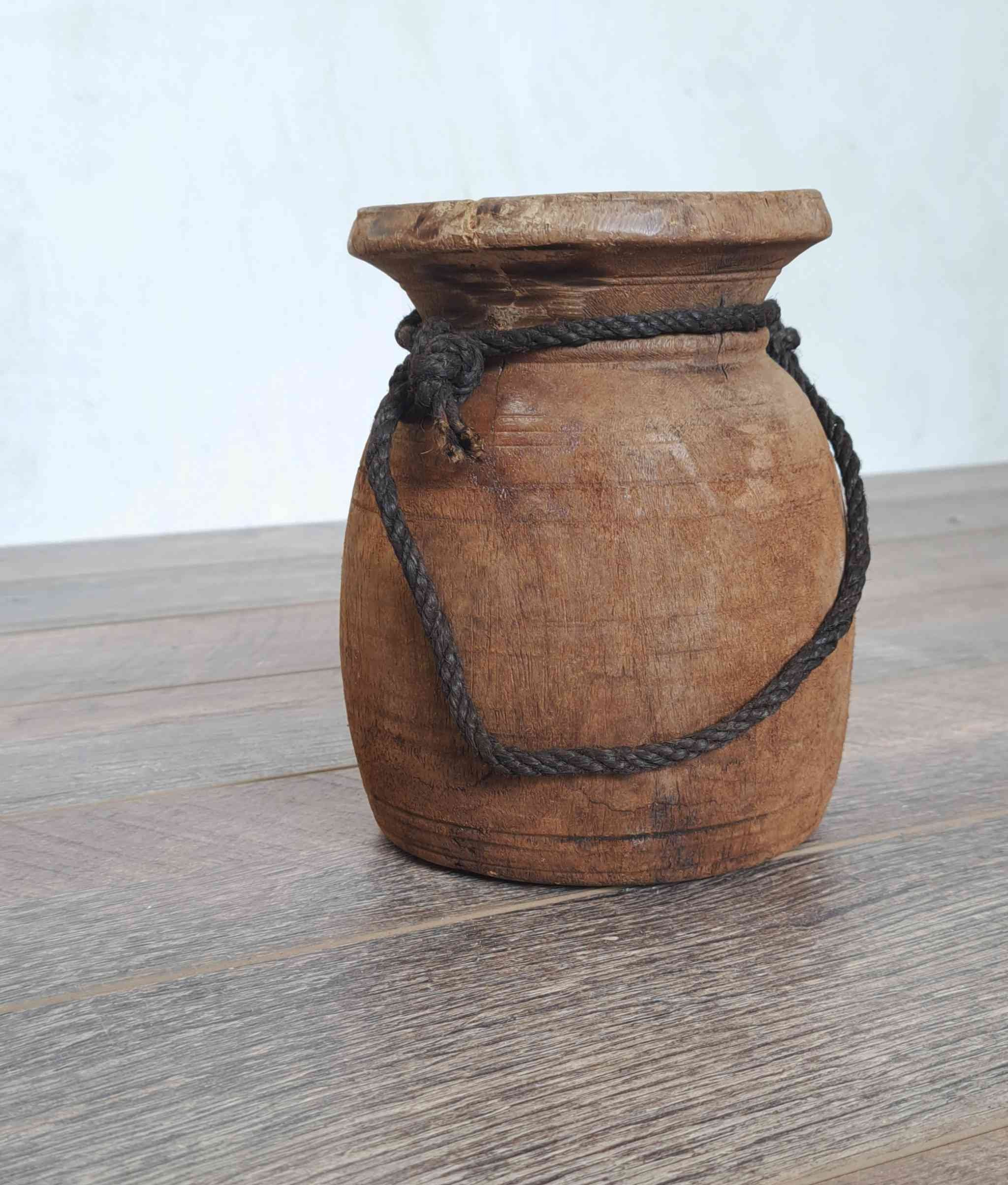 Antique Wooden Himachal Pot Vintage Wooden Vase Himachal - Etsy