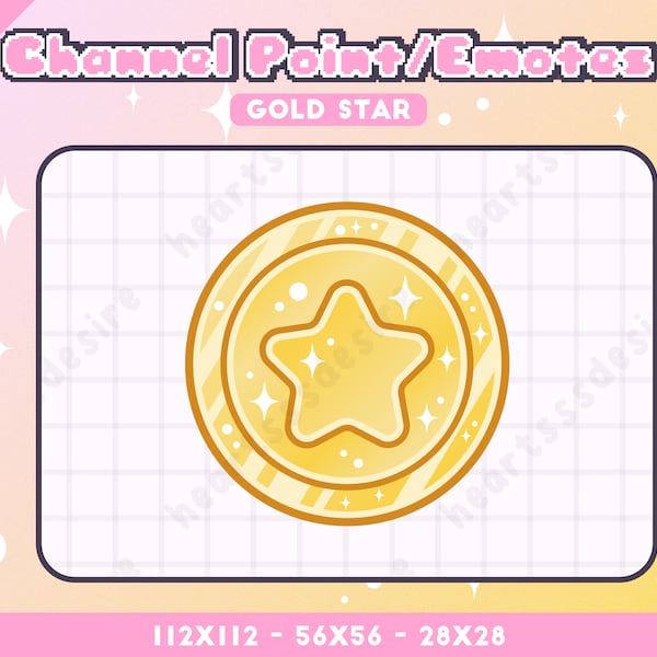 Gold Twitch Channel Point Icons - Etsy